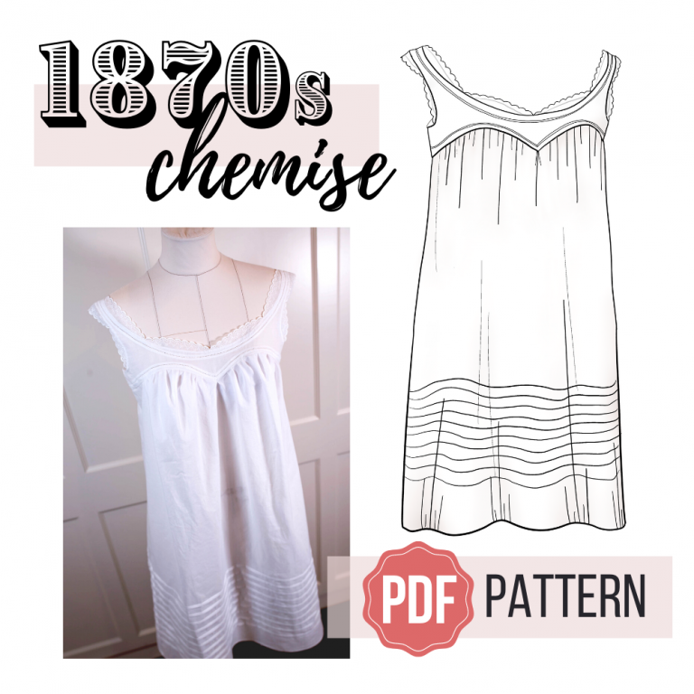 1870s “Christine” Chemise PATTERN – PDF Printable – Bella Mae's Designs